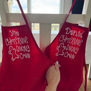 Personalized Kids Christmas Baking Crew Apron - Etsy