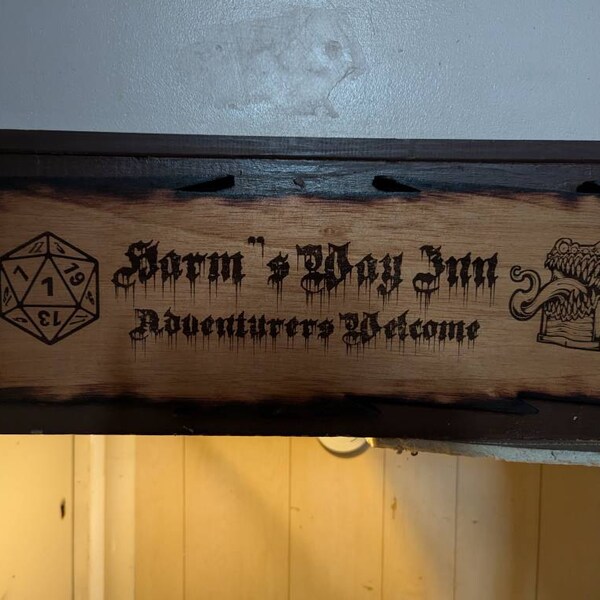 Personalized Dnd Wood Sign Medieval Wall Decor Dungeons and Dragons ...