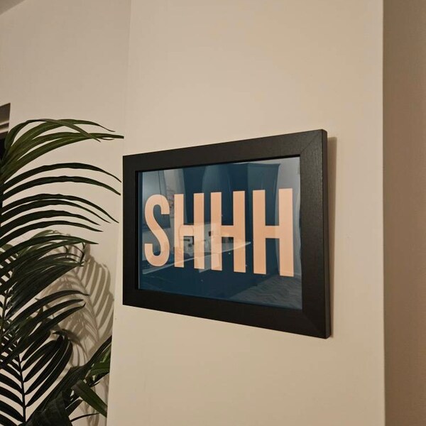 Home Decor Quirky Shhh Print, Art Typography Print, Graphic Poster ...