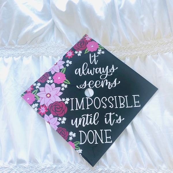 Grad Cap Topper Graduation Gift Tassel Custom Grad Quote Grad Cap ...