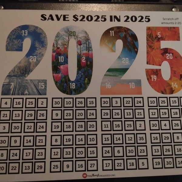 Save 2025 in 2025 SCRATCH OFF Savings Challenge | PHYSICAL Product ...