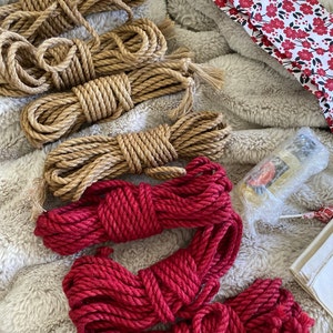 Jute Bondage Rope Ruby Red - Etsy