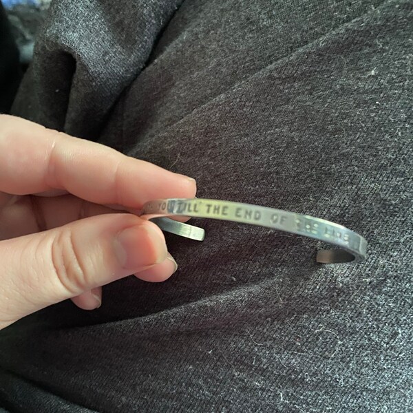 Always Keep Fighting Stainless Steel Bracelet Cuff With Chain-can ...