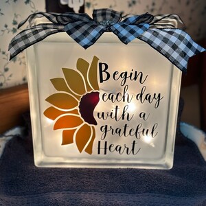 Glass Block Lighted Glass Block Friendship Gift for Best - Etsy