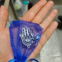 Hamsa Hand Keychain, Evil Eye Key Chain, Protection Keychian ,hand of ...