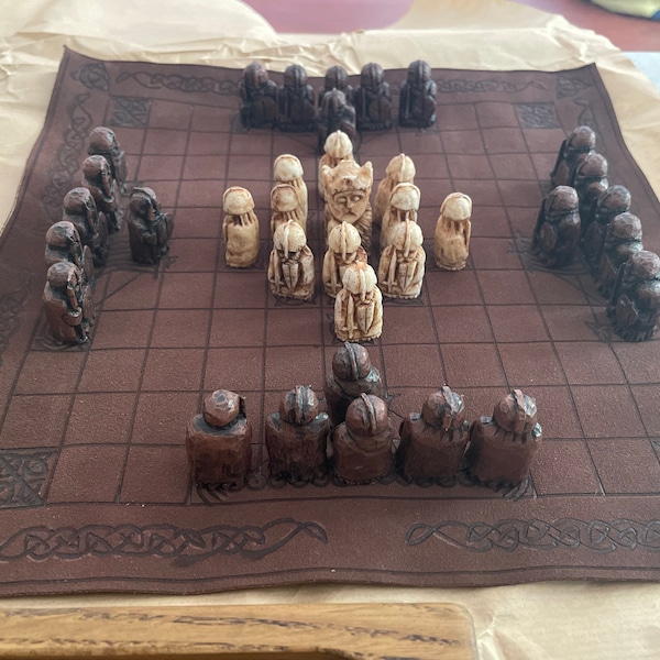 Hnefatafl Board Game. Swedish Falk Art Custom Chess Set Game. Viking ...