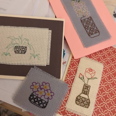 Botanical Alphabet Blackwork Pattern, PDF Blackwork Alphabet, PDF ...