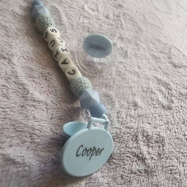 Personalized Pacifier, Personalized Pacifier Clip, Baby Boy Gift ...