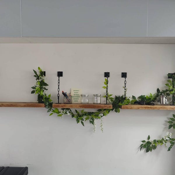 Shelving, Rustic Shelves, Chain Shelf, Hanging Shelves. - Etsy UK