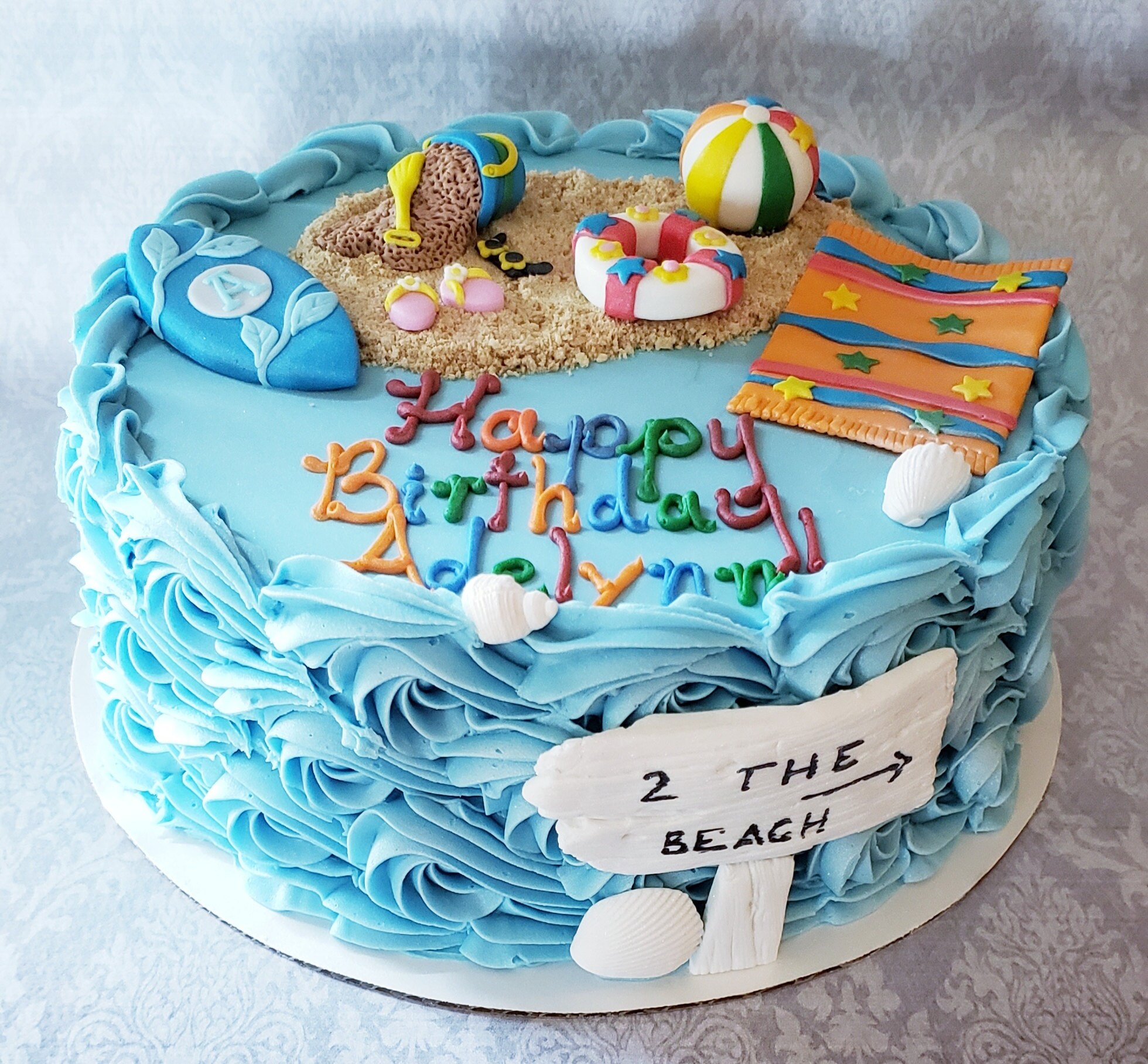 Fondant Shark Cake Topper With Ocean Beach Cake Decoration Set | Etsy