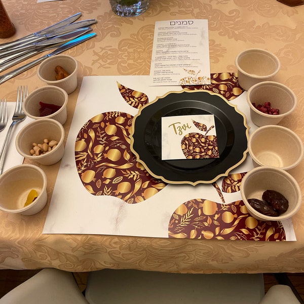 Passover Light Foil Background Paper Placemat - Etsy