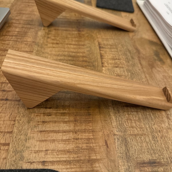 Wooden Laptop Riser for Desk, Wood Laptop Stand, MacBook Stand, Laptop ...