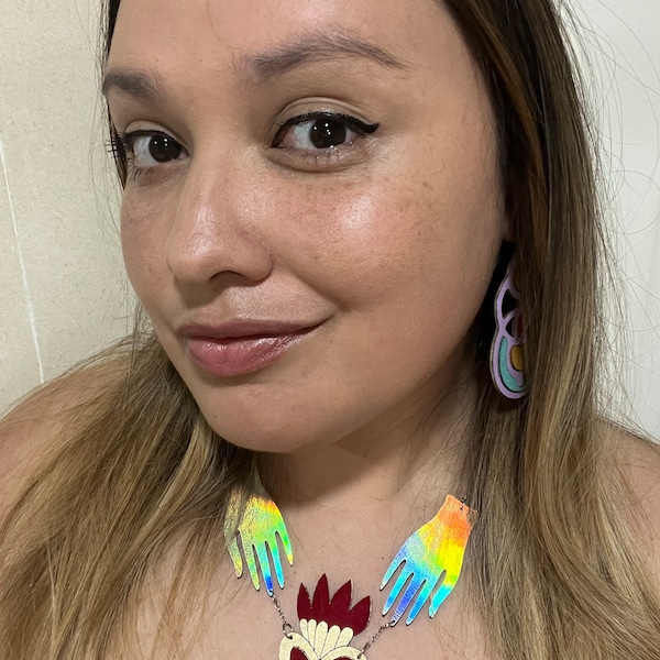 Manos Statement Necklace, Latina Jewelry, Frida Kahlo Inspired Necklace ...