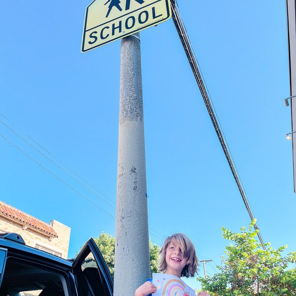 Rainbow First Day of 1st Grade Sign Printable, Girls Back to School ...