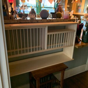 Shaker Peg Kitchen Window Plate Rack Shelf Wood Dish Cabinet | Etsy