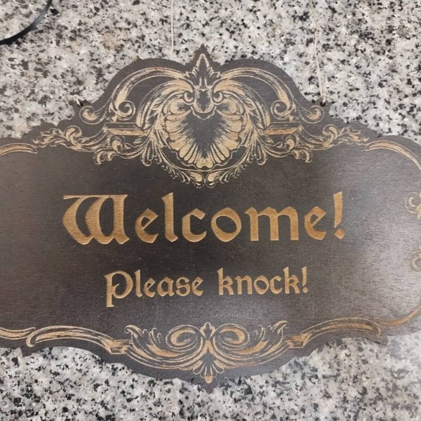 Victorian Door Sign, Wood Engraved Wall Art, Gothic Decor - Etsy