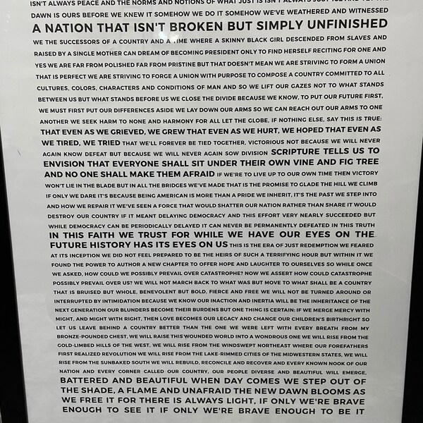 Amanda Gorman the Hill We Climb Full Inauguration Poem Canvas ...