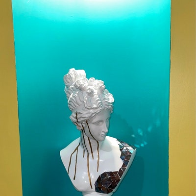 Kintsugi Design Dog Sculpture, VIP Pop Art Statue, Luxury French ...