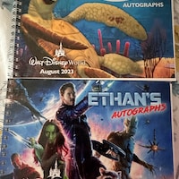 Personalised Frozen elsa / Anna / Olaf Autograph Book Disneyland ...