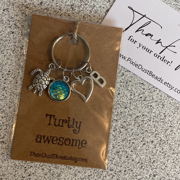 Sea Life Keyring, Mermaid Keyring, Starfish Keyring, Turtle Keyring ...