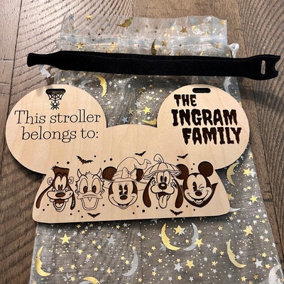 Castle Mouse Ears Stroller Tag - Etsy