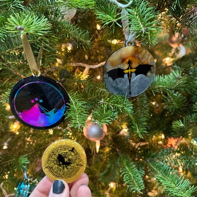 Alcohol Ink Christmas Tree Ornaments Resin Ornaments, Alcohol Ink Art ...