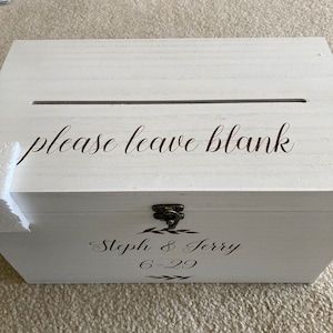 Write Your Own Personalized Wedding Wood Card Box, Wedding Advice Box ...