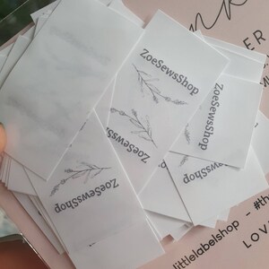 Fold-over Fabric Garment Product Tags for Handmade Items - Etsy