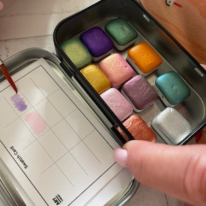 MICA DOTCARDS Handmade Watercolors Mica Metallic Dot Cards Sample Sets ...