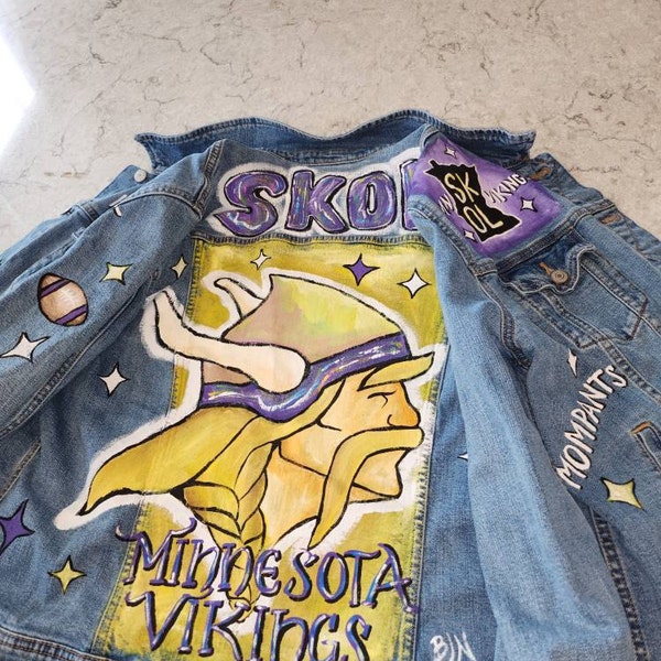 Custom Rolling Stones Concert Jacket Painted Rock and Roll Denim Jacket ...