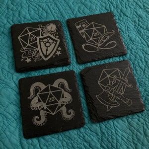 Dungeons and Dragons Custom Class Slate Coaster Dnd D&D Tabletop Gaming ...