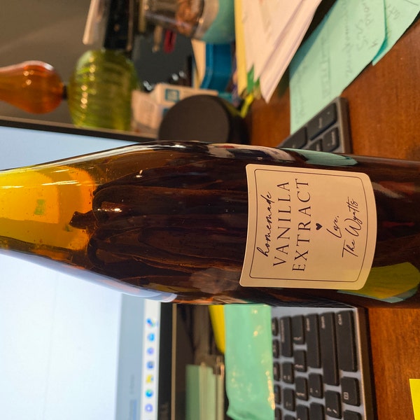Vanilla Extract Labels, Homemade Vanilla Labels Front and Back ...