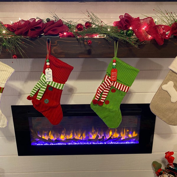 Stocking Tag, Personalized Wood Tag, Christmas Stocking Tag ...