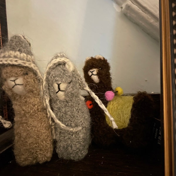 9 IN Handmade Alpaca Stuffed Animal Plush Alpaca Suri Fur/ Fur Teddy ...