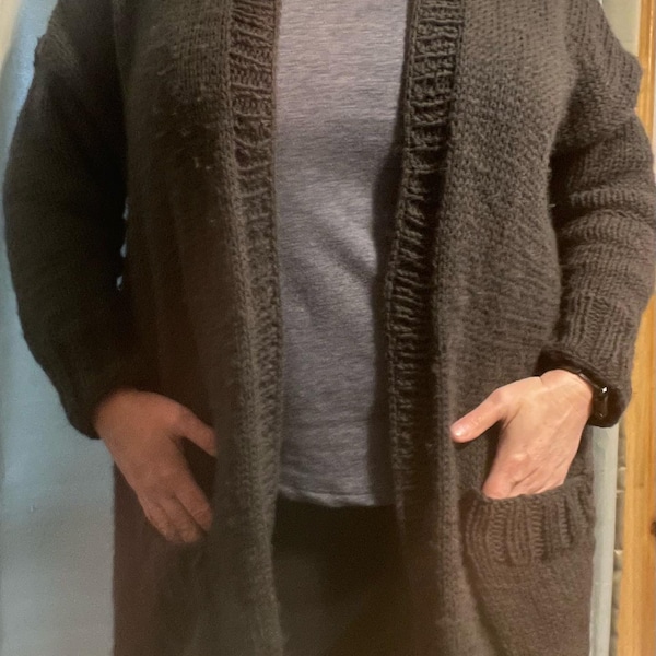 My Comfiest Cardigan Knitting Pattern, Easy Knitting Pattern Cardigan ...