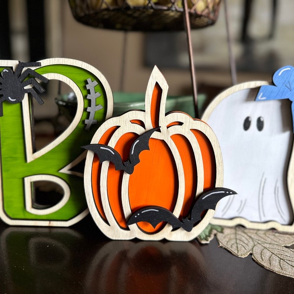 Halloween Laser Files, Halloween BOO Shelf Sitter, Pumpkin Ghost ...