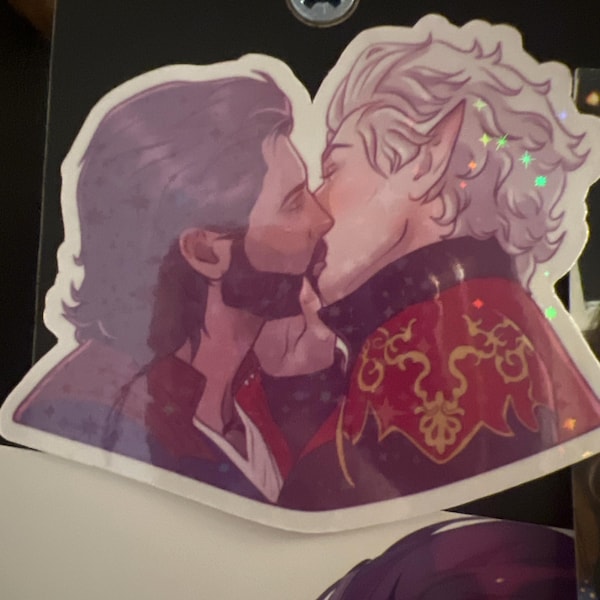 Holographic Bloodweave Gale & Astarion Baldur's Gate 3 Sticker - Etsy