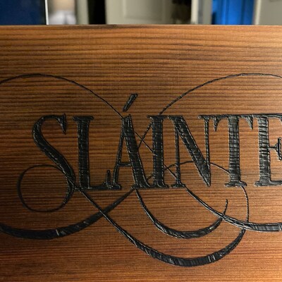 Sláinte Hand Wood Burned Sign - Etsy