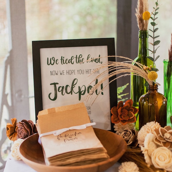 For Richer or Poorer Favor Bags || Wedding Scratchers Favor, Wedding ...