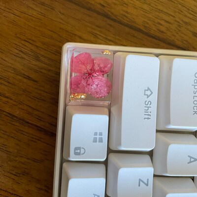 Pink Keycaps Set, Resin Keycap, Cute Keycaps, Spacebar Keycap, Artisan ...