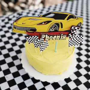 Corvette Cake Topper Boys Racing Cake Topper American Muscle | Etsy