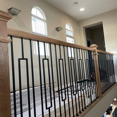 Satin Black Wrought Iron Balusters Square Liberty Series - Etsy