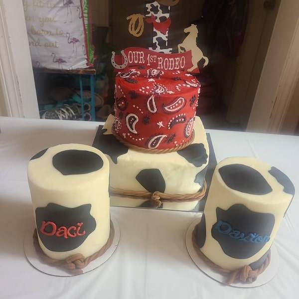 My First Rodeo Birthday. My First Rodeo Cake Topper. Cowboy Cake Topper ...