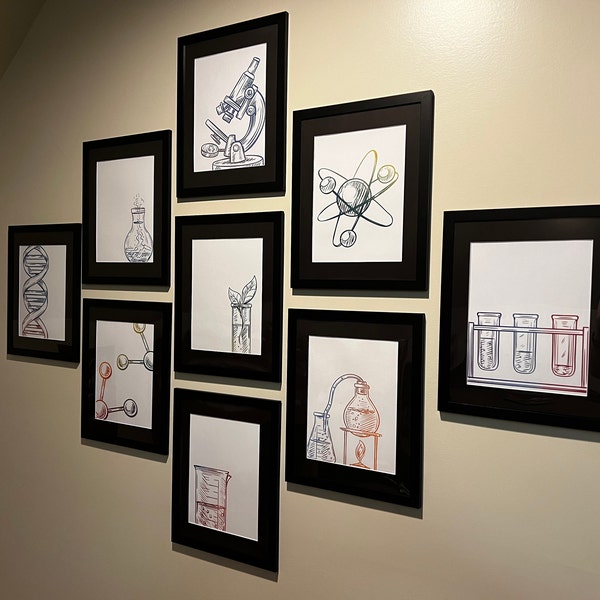 Science Class Gallery Wall - Classroom Decor, High School Middle School ...