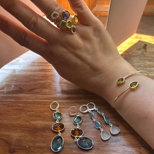 Valuable Hydro Orange Cat's Eye Prong Ring Ring Size 7, Orange Cluster ...