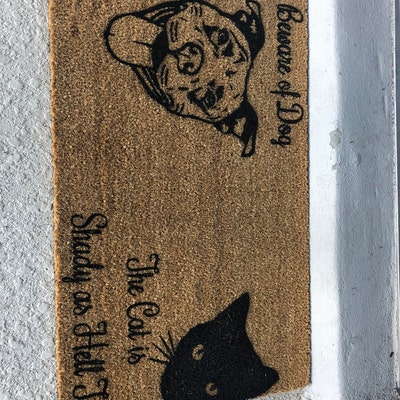 Personalized Welcome Doormat, Custom Handmade Welcome Mat, Front Door ...