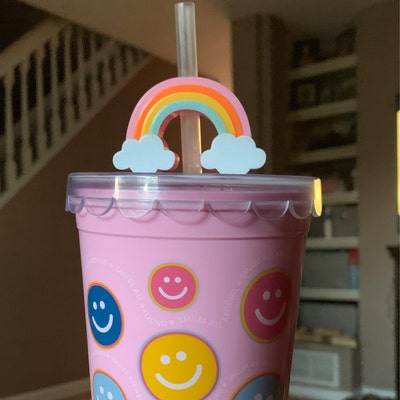 Smiley Face Straw Topper Straw Buddy Straw Charm Straw - Etsy