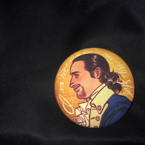 Hamilton Musical Velvet Silk Matte Pin Buttons alexander Hamilton ...