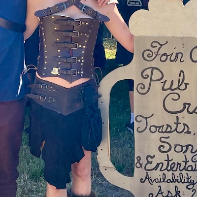 Reinforced Leather Jerkin deluxe for Women Leather, Larp, Fantasy, LRP - Etsy