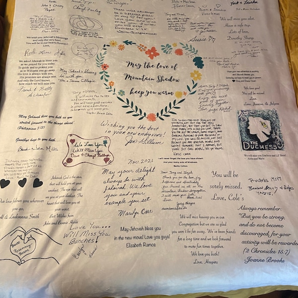 Handwriting Gift | Letter Blanket | Farewell Gift Custom Throw Blanket ...
